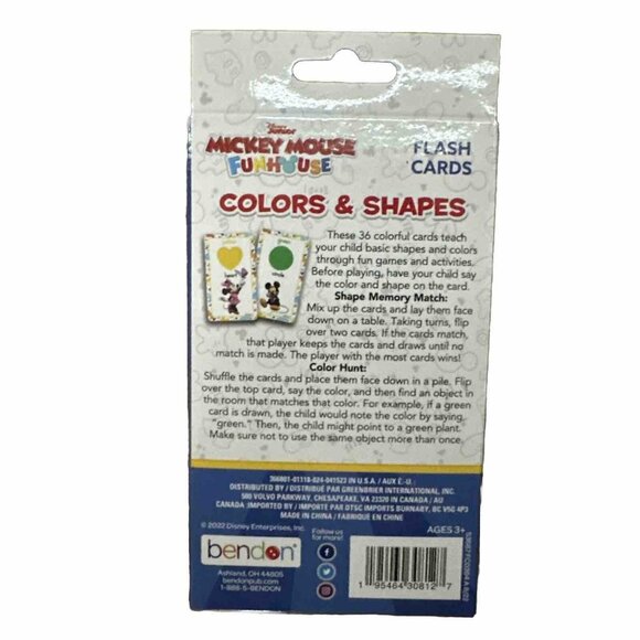 Disney | Other | Disney Junior Kids Mickey Minnie Goofy Flash Cards New ...